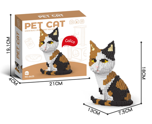 Cat Mini Building Blocks Animal Set, DIY Micro 3D Building Toy Bricks ...