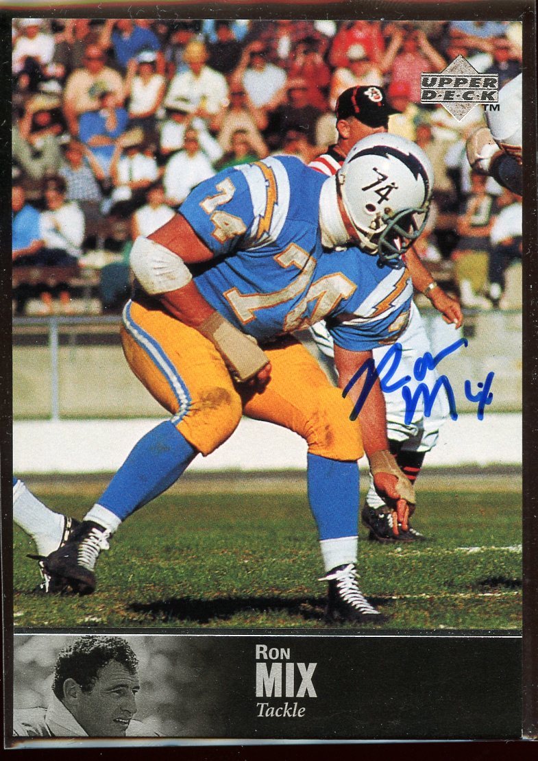 Ron Mix 1997 Upper Deck Legends Auto Chargers HOF | eBay