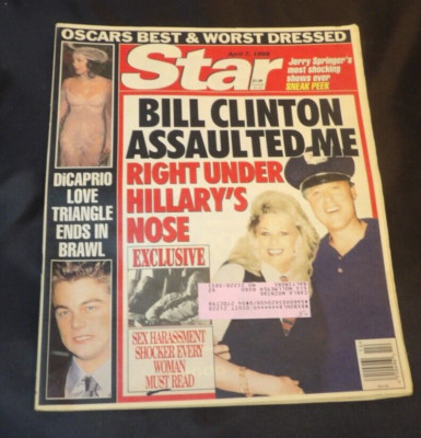 Star Tabloid April 7 1998 Bill Clinton Assault - Leo DiCaprio Cher Love ...