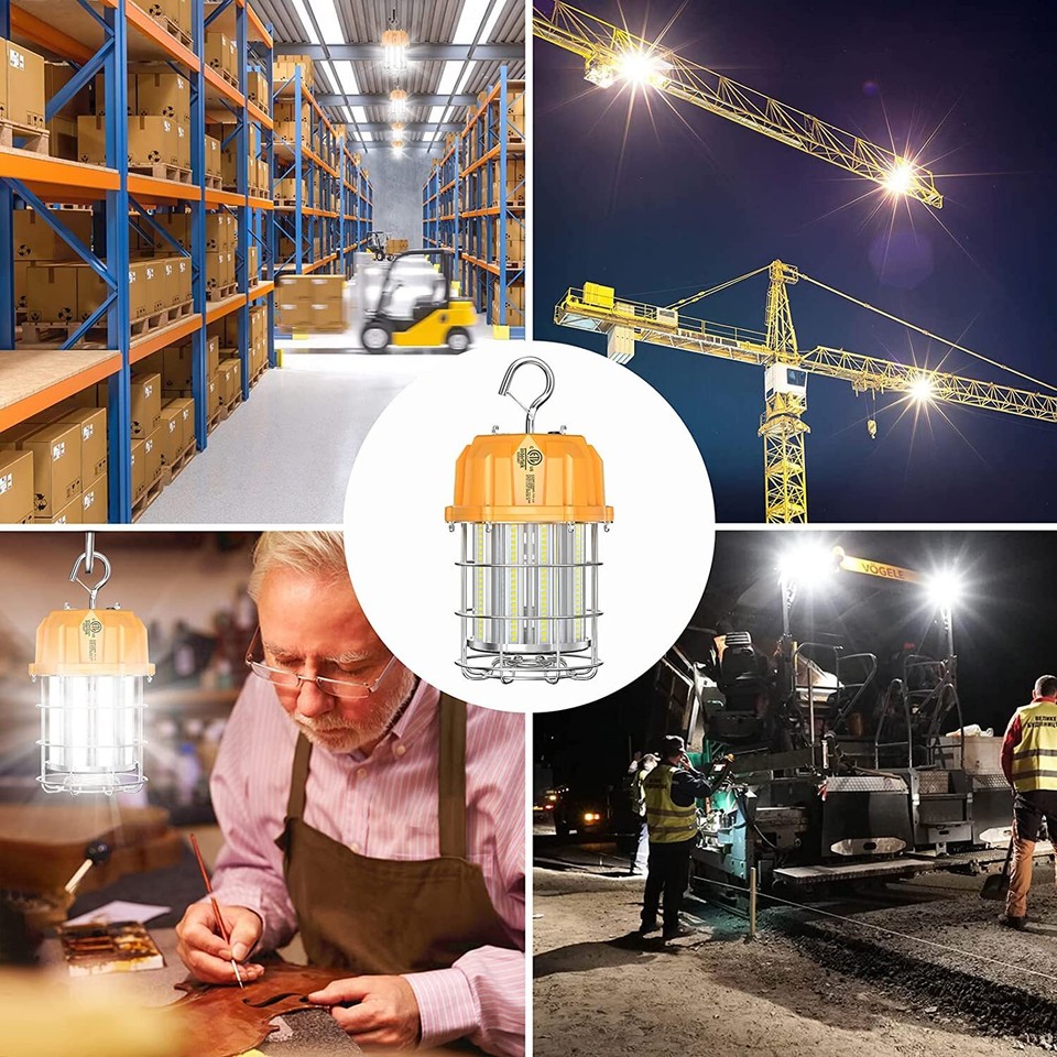 150W LED Temporary Hanging Portable Work Light with 10ft Cord US Plug ...