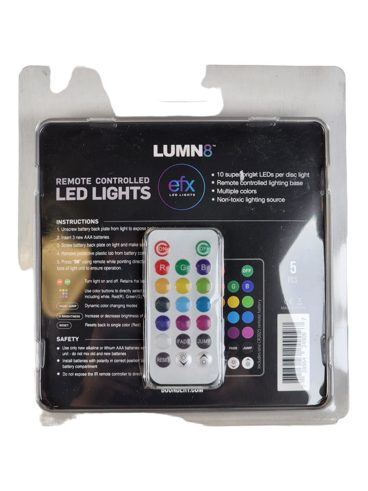 Genuine LUMN8 EFX LED Waterproof Remote Control Multiple Color Accent ...