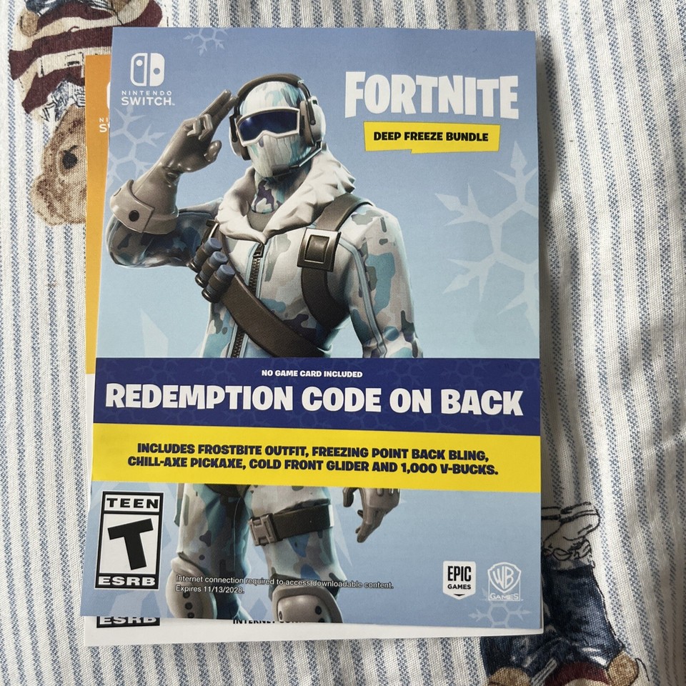 Fortnite: Deep Freeze Bundle (Switch, 2018) Codes Both Used ...