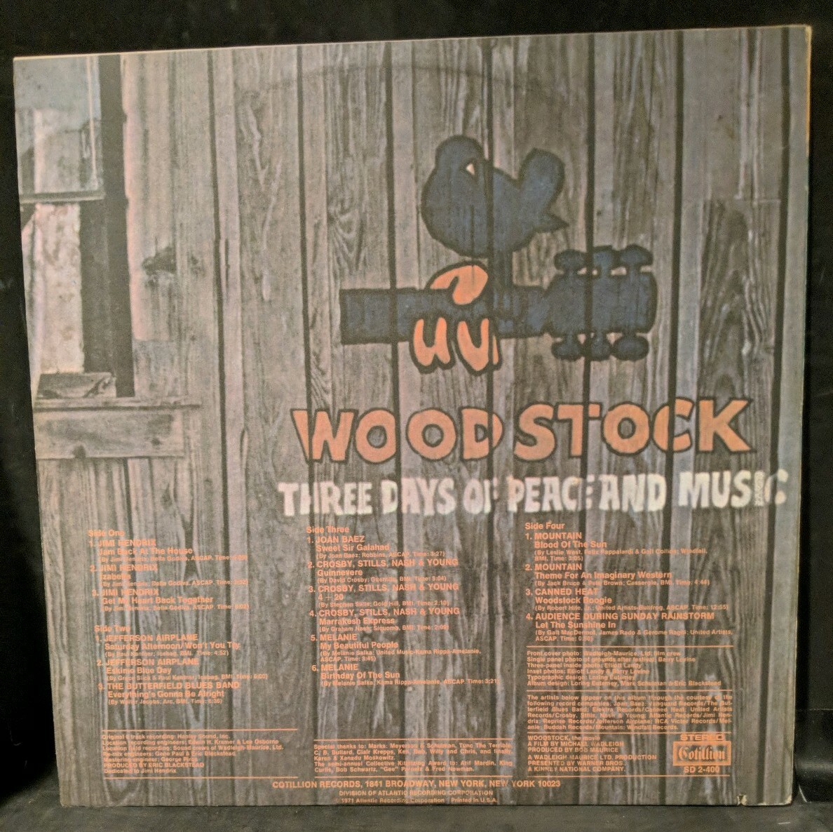 Woodstock Two 1971 Cotillion Records Cotillion ‎SD 2-400 Rare G Matrix ...