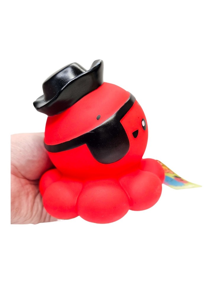 Big Rubber Octopus (5-6" Tall) Fun Bath Toy and Carnival Game Prize ...