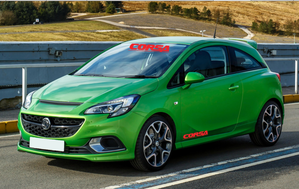 Vauxhall corsa Vinyl decal side stickers set left/ride side car self ...