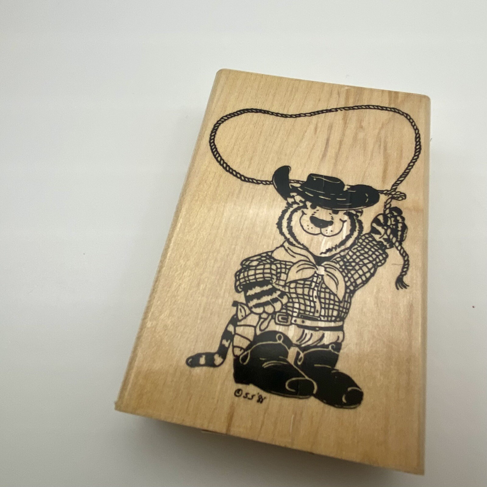 Cowboy Tiger A137-F by Suzy's Zoo~Rubber Stampede~Rodeo~Lasso~Western ...