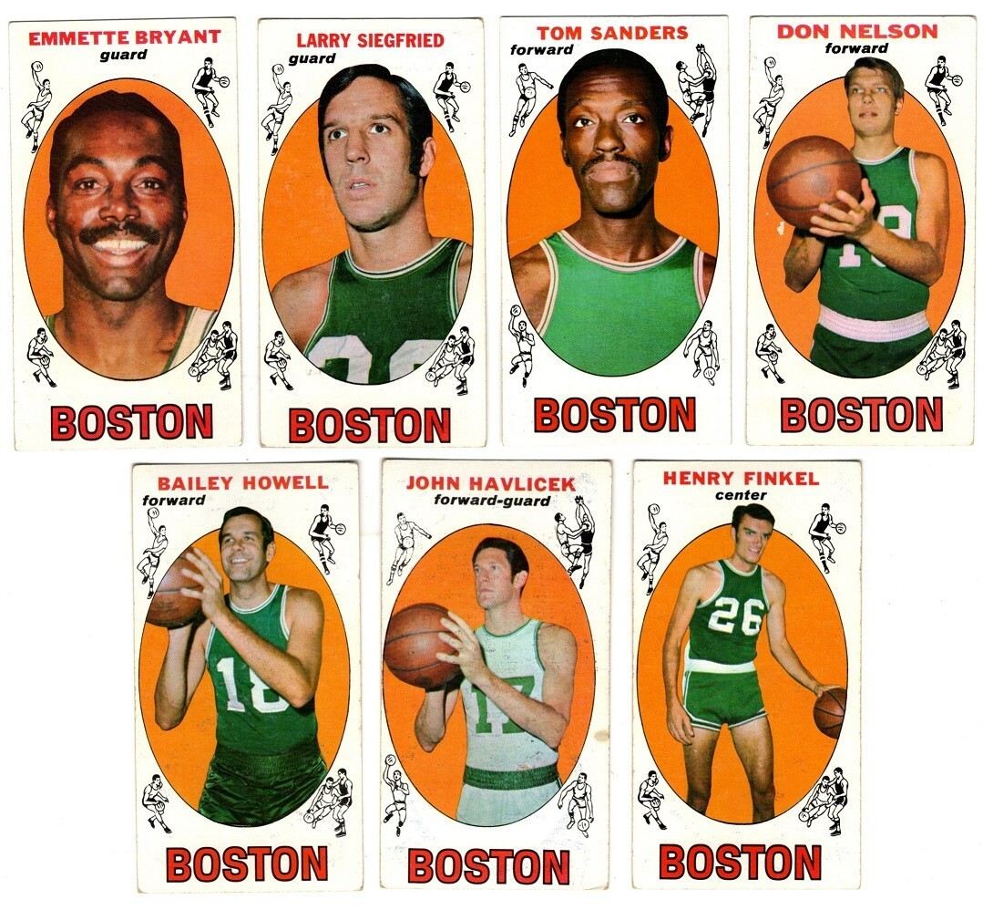 1969-70 Topps BOSTON CELTICS 7 card basketball team set JOHN HAVLICEK ...