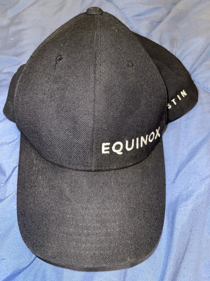 Equinox Solid Black Baseball Cap Strap Back with Austin Logo Adjustable ...