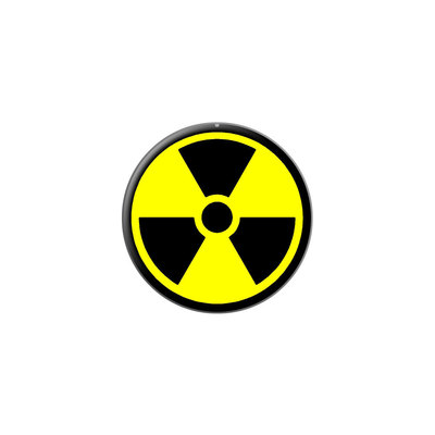 Radioactive Nuclear Warning Symbol - Metal Lapel Hat Pin Tie Tack ...