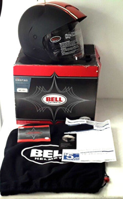 NEW Bell MAG-8 Harley Davidson Matte Black & Orange Rally Large Helmet ...