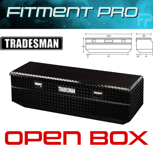 Tradesman Aluminum Flush Mount Truck Bed Tool Box Large 60" Black ...