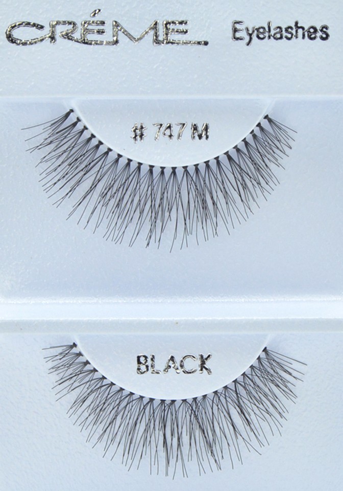 12 Pairs Creme Human Hair Eyelashes #747XS,747S,747M,747L | eBay
