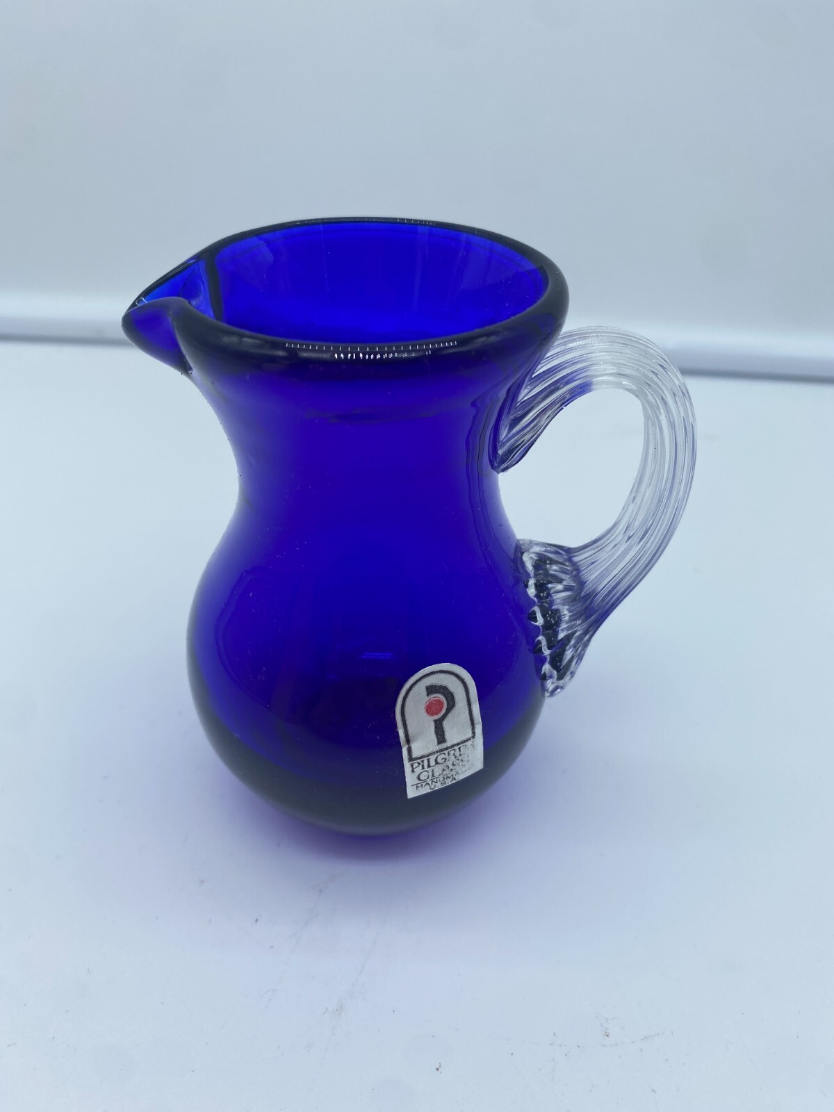 Vintage Small Pilgrim Glass Cobalt Blue Pitcher 4” D6 | eBay