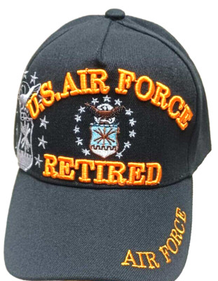 U.S. AIR FORCE RETIRED HAT MILITARY HAT CAP BLACK | eBay