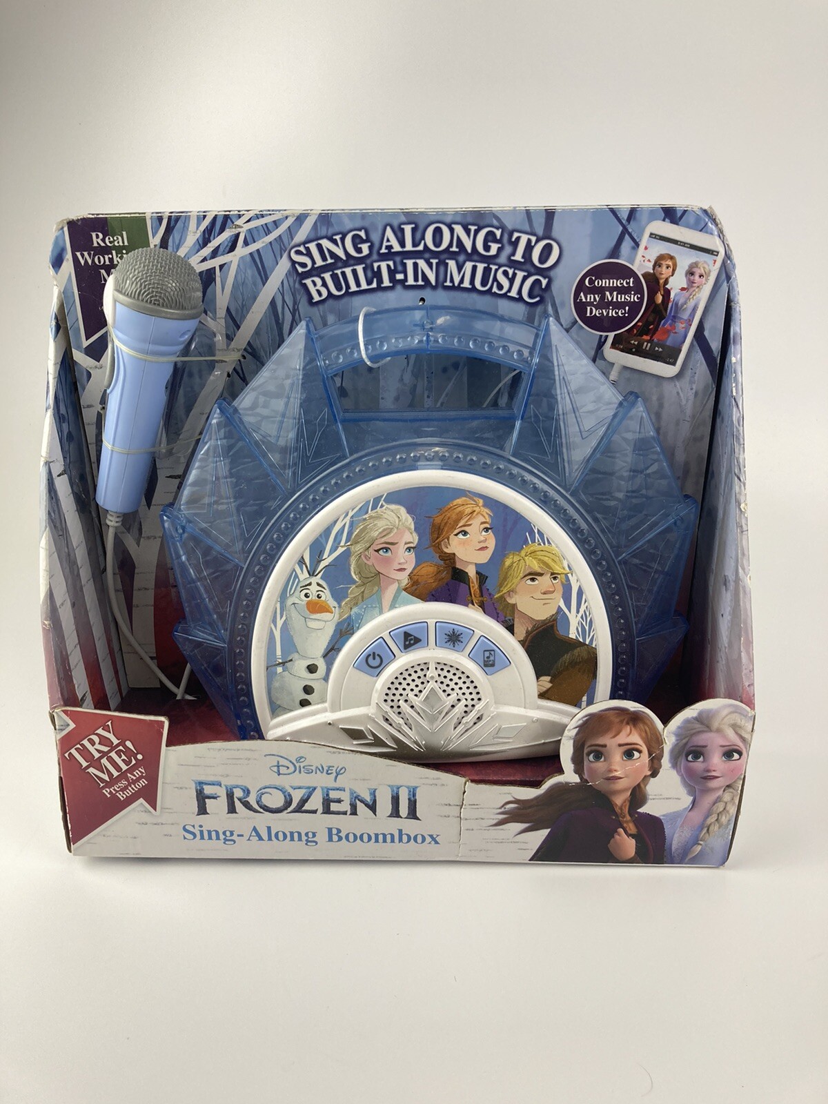 eKids Disney Frozen II Sing-Along Boombox Karaoke System - Light Blue ...