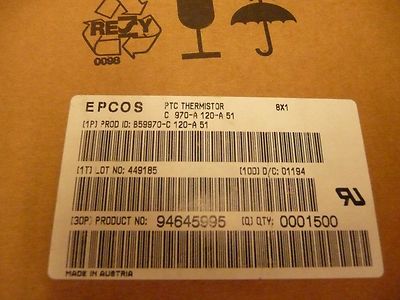 EPCOS PTC Thermistor C970-A120-A51 B59970-C120-A51 Qty 100 per lot | eBay