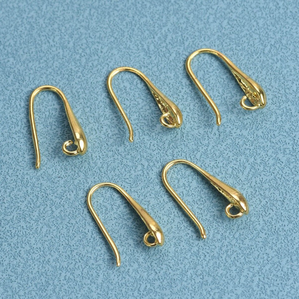10pcs Copper Earring Clasps Hooks Earwire Fittings For Jewelry Earrings ...