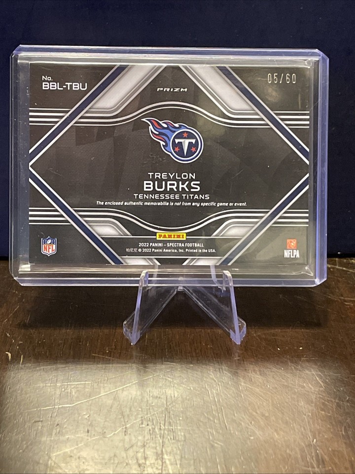 Treylon Burks 2022 Panini Spectra Rookie Patch Building Blocks NEON 5/ ...