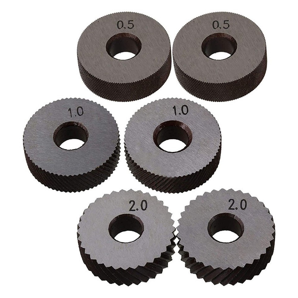 6PCS Knurling Wheels 05102MM with Lathe Tool Holder for Lathe Machining ...