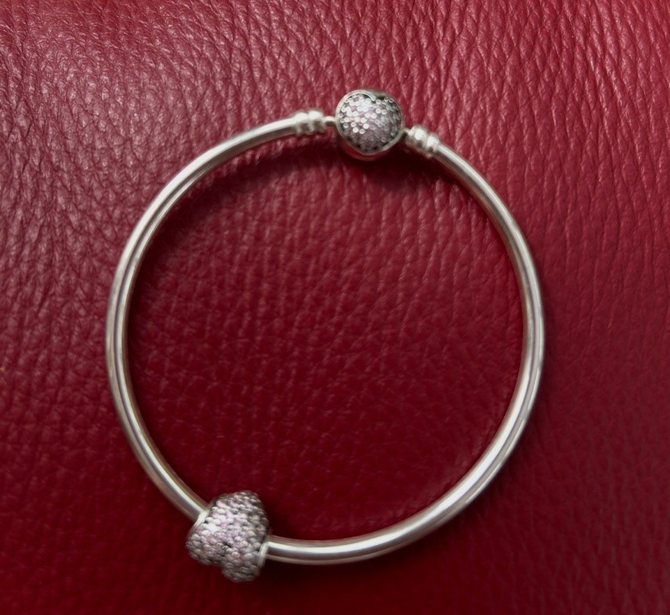 Pandora Heart bangle 19cm (Genuine ..Bought From Pandora) & Matching ...