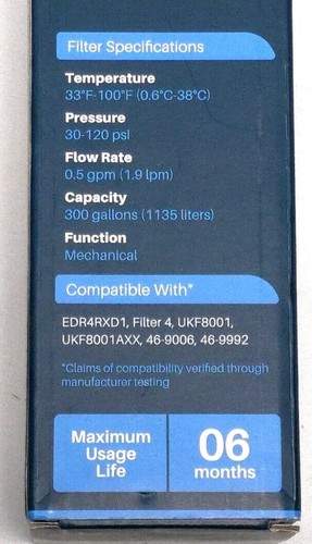 NEW SpiroPure Refrigerator Water Filter SP-WP400 Whirlpool Maytag ...