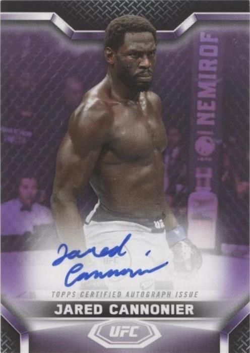 2020 Topps UFC Knockout - Autographs Jared Cannonier #KA-JC Purple /25 ...