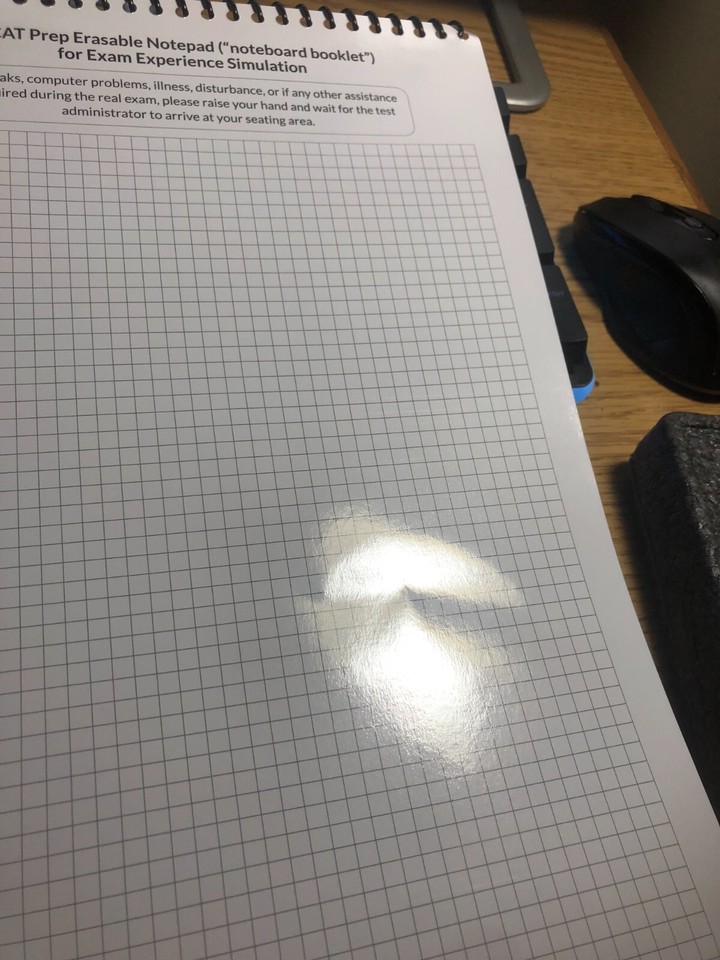 MCAT Prep Erasable Notepad/Whiteboard (noteboard booklet) with ...