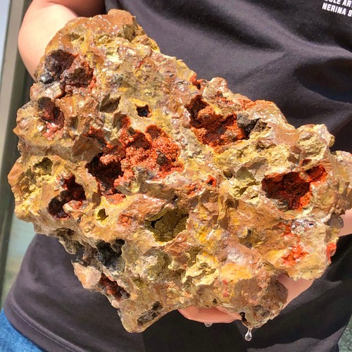 10.69lb RARE Natural red Volcanic Rock agate Sphere Quartz Crystal ...