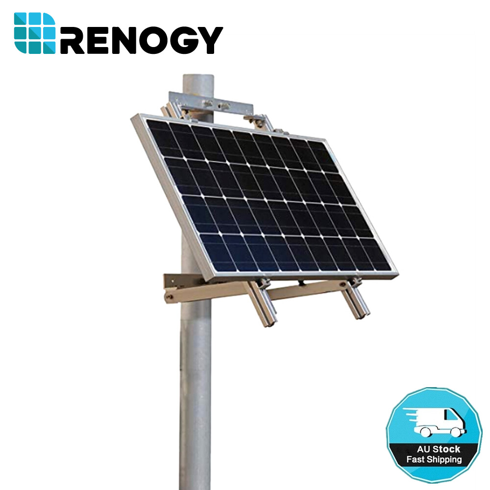 Renogy Solar Panel Mounting Set Pole Mount Flat Roof Tilt Mounts for ...