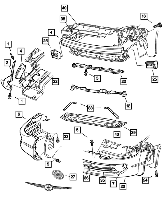 Genuine MOPAR Air Dam Air Duct 4805168AB | eBay