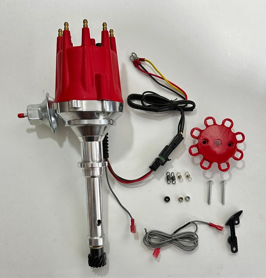 1966-1967 CADILLAC 429 7.0L RED Small Cap HEI Distributor + RED 45,000 ...