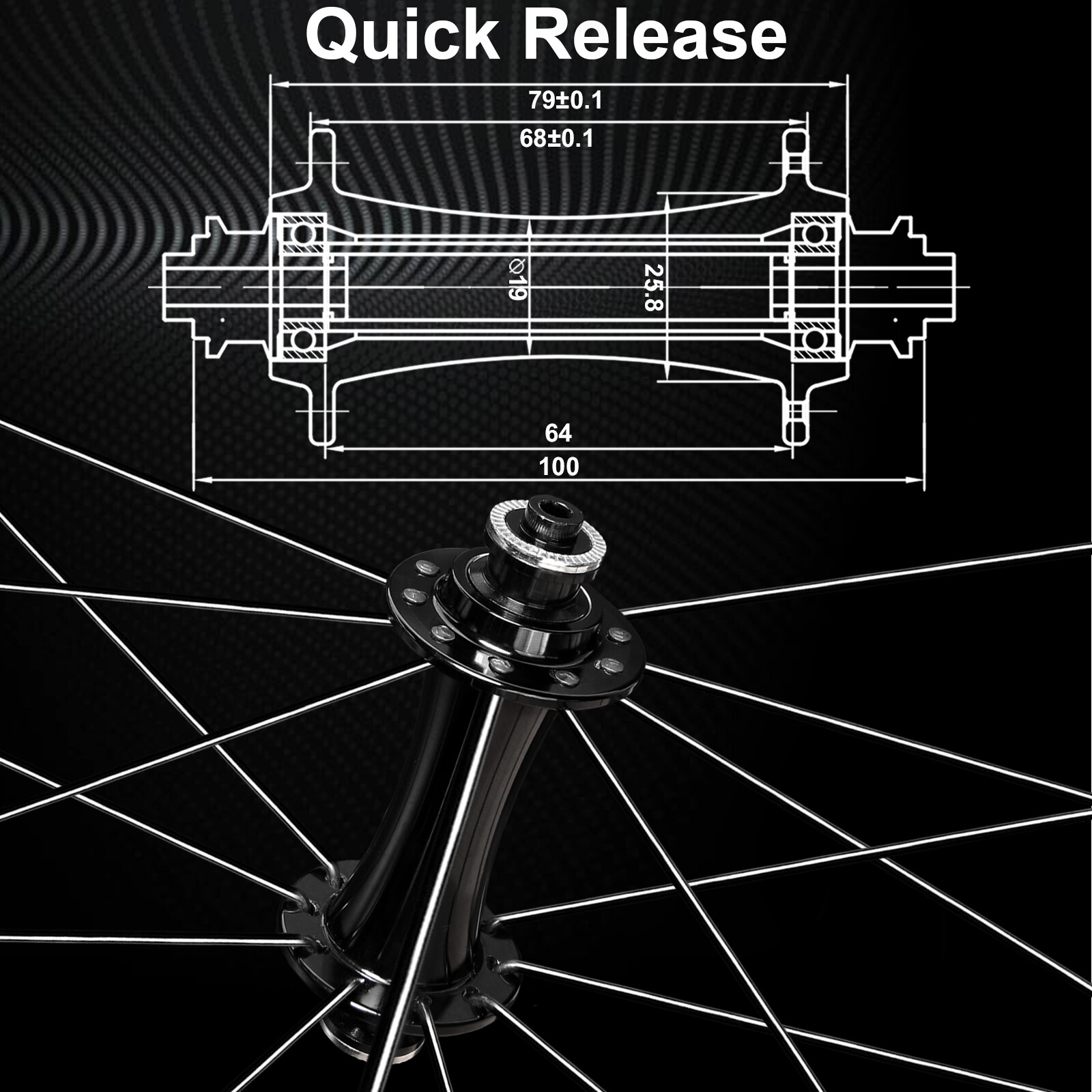 700C Carbon Wheels 38mm Road Bike Rim Brake Wheelset Clincher/Tubeless ...