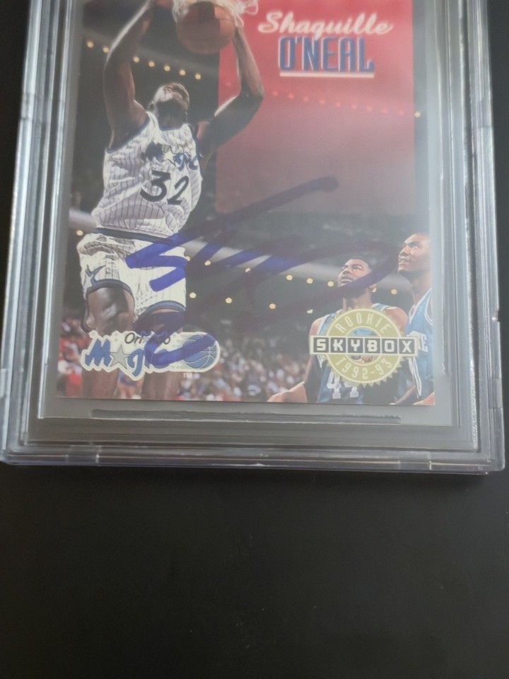 Shaquille Shaq O'Neal Signed 1992-93 Skybox Rookie Card 382 Beckett ...