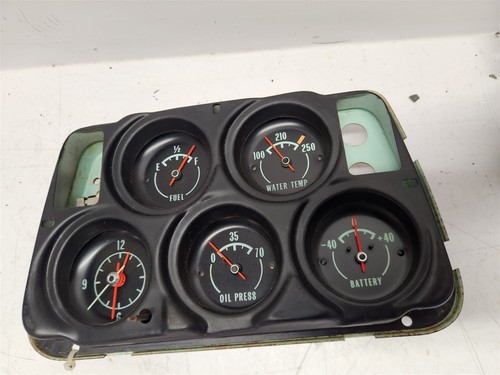69-71 Corvette C3 Original GM Center Gauge Cluster GREEN FACE USED NICE ...
