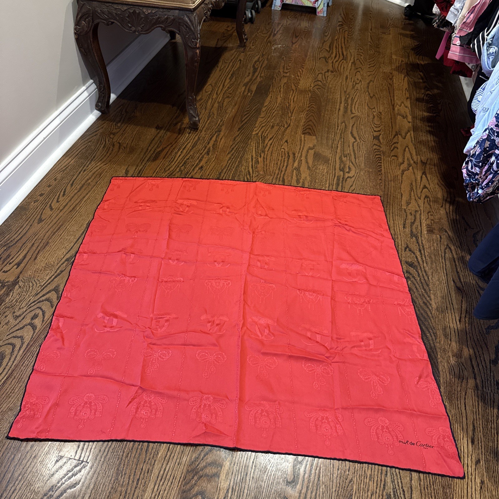 Cartier Red Silk Scarf Vintage - Gem