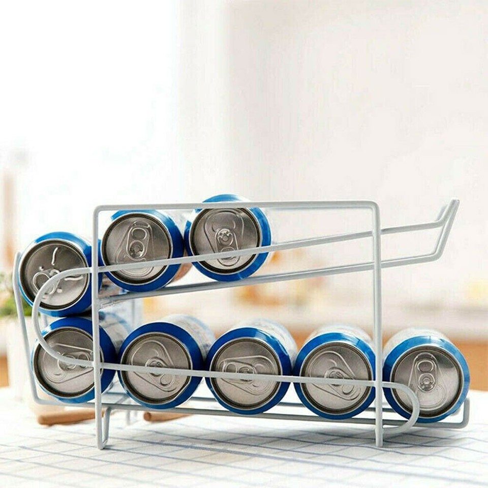 Drink Can Fridge Dispenser Organizer Storage Tray Food Tin Can Holder ...