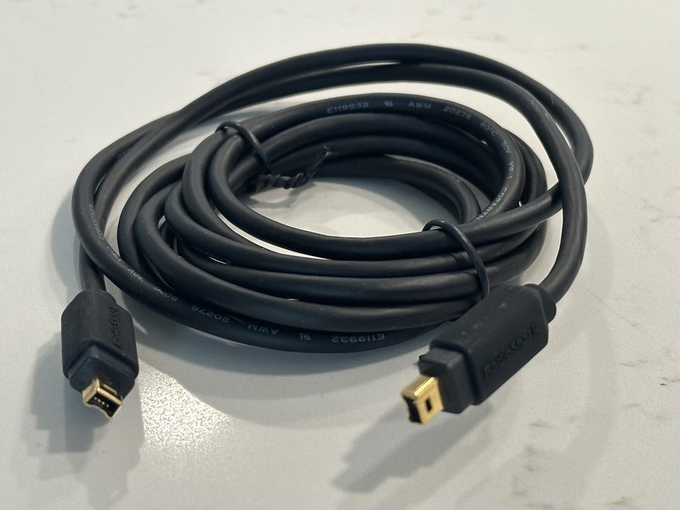 6 ft Firewire Cable 4 pin to 4 pin IEEE 1394 iLink 6' PC MAC DV 24k ...