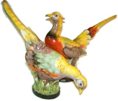 Huge 1940s Cordey Cybis Huge Pheasant Game Bird Figurine Pair Hollywood ...