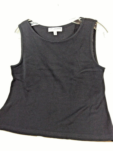 St. John sleeveless shell, black knit, size M. DS07 | eBay