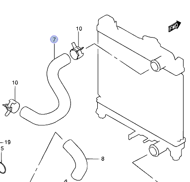 NEW Genuine Suzuki JIMNY Cooling Radiator Top Rubber Hose INLET 17841 ...