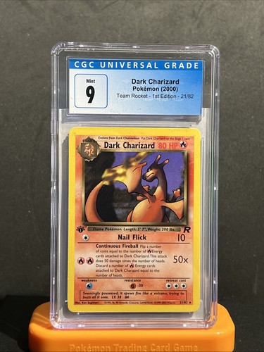 2000 Pokemon Dark Charizard 1st Edition Team Rocket Non Holo 21/82, CGC ...