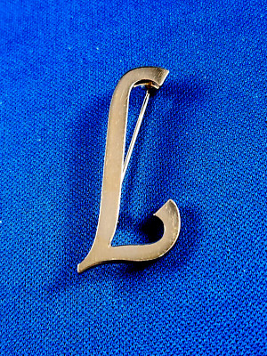 AVON Brooch Pin Letter Initial L Goldtone | eBay