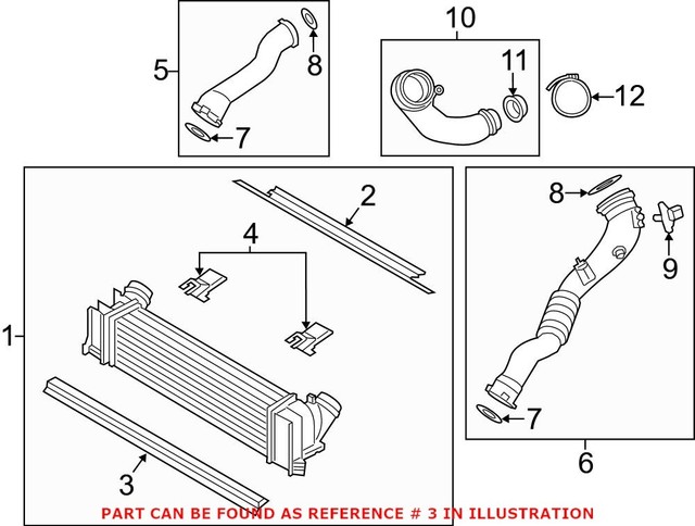 BMW 17517600546 Genuine OEM Intercooler Lower Seal for sale online | eBay