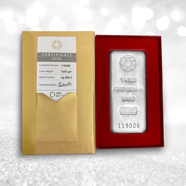 MMTC-PAMP 999 PURITY SILVER BAR PRECIOUS METAL 1 KG | eBay