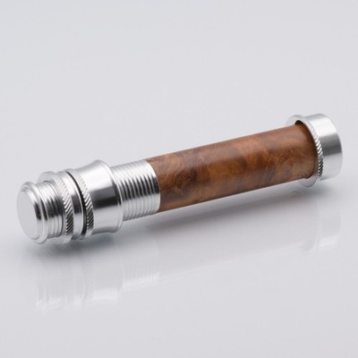 Fly Rod Reel Seat - Uplocking - Brushed Aluminum Hardware - Burled Wood ...