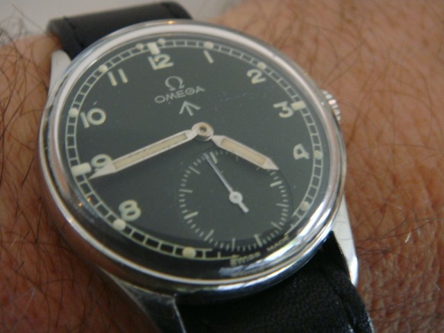 Omega 1940s cal 30t2 Swiss vintage watch AM military dial & hands in ex ...