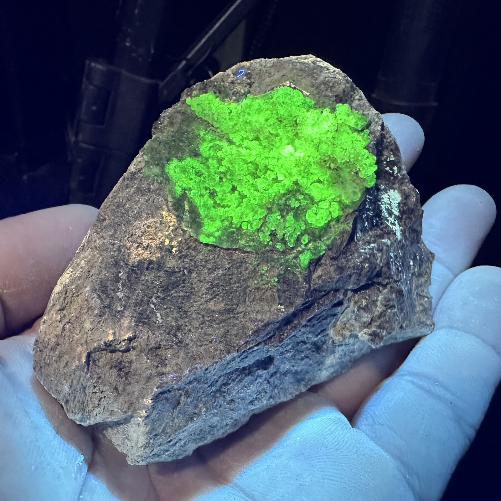 Botryoidal Fluorescent Green Hyalite Opal on Matrix from Utah | eBay
