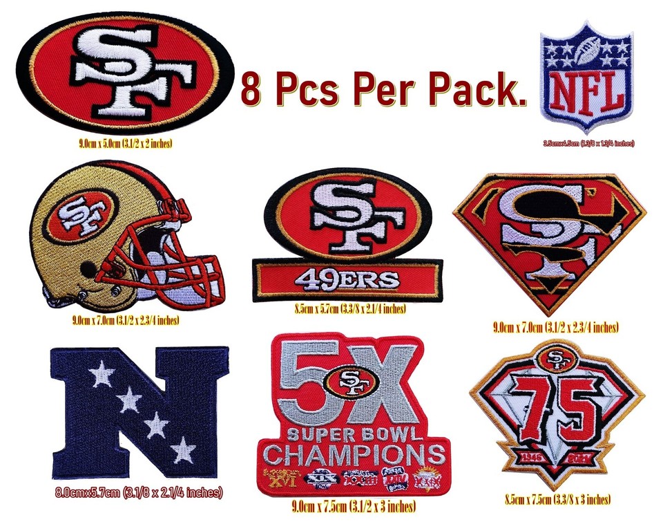 San Francisco 49ers NFL Footballs Patches Embroidery iron,sew(From Thai ...