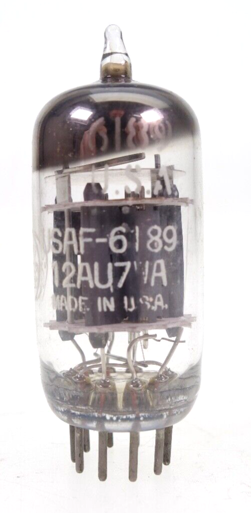 12AU7WA = 6189 = E82CC = ECC186 GE Triple Mica O-Getter Röhre Tube 1960 ...
