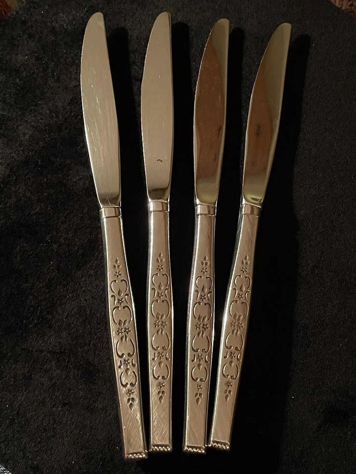 Oneida Ltd / Wm A Rogers MCM Spanada Dinner Knife FOUR Stainless ...